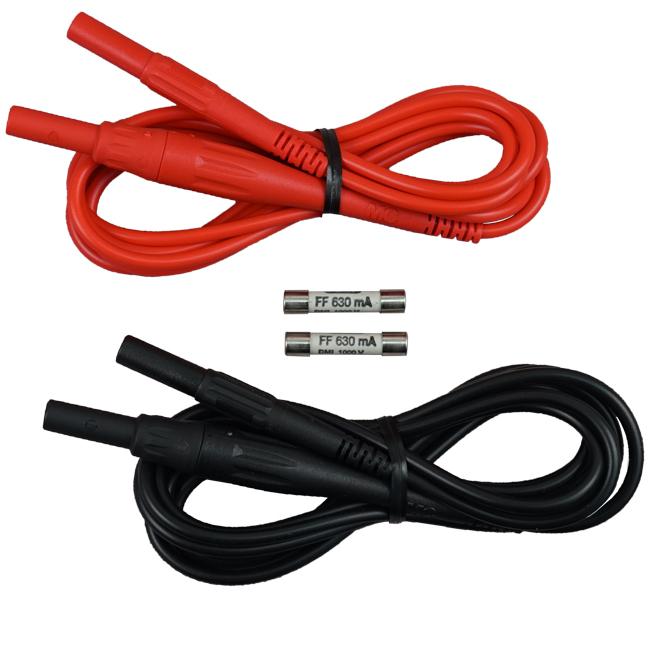 AEMC 6.5ft Red/Black Fused Test Lead Set of 2