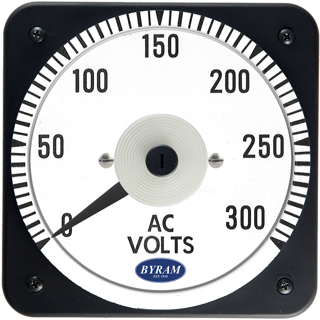 MCS 103021PZRX Analog AC Voltmeter, 0-300 Volts, Transformer-Rated