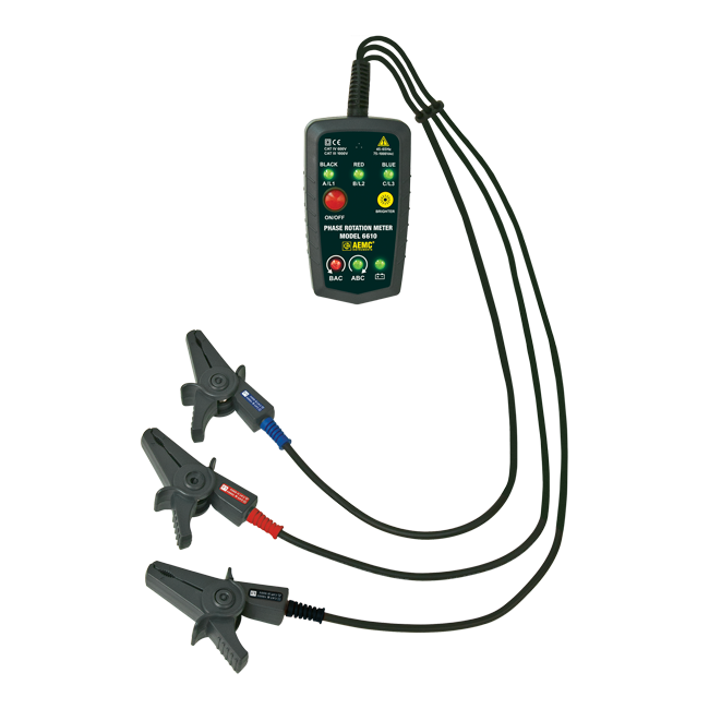 AEMC Phase and Motor Rotation Meter | Model 6610